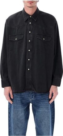STUDIO NICHOLSON Homme, Chemises, Noir, Taille: S Chemise Texana en denim