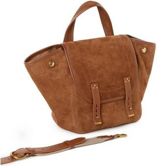 Jerome Dreyfuss Sac panier Stan M en cro&ucirc;te de velours