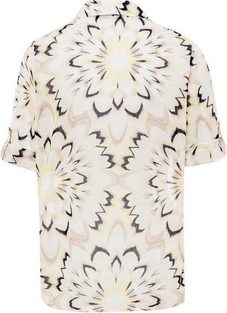 Frank Walder Klassische Bluse mit Schmuck an der Tasche