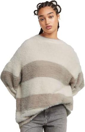 G-Star G-Star Femme Fuzzy stripe loose knit, Multicolore (chalk/sandstorm D25272-D768-G868), S