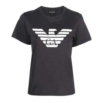 Emporio Armani Blau Kurzarm T-Shirt 8N2T9C2J53Zf902 - - Tops - Damen - Blau - L