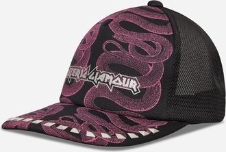 Hysteric Glamour Snake Loop Studded Mesh Cap Black