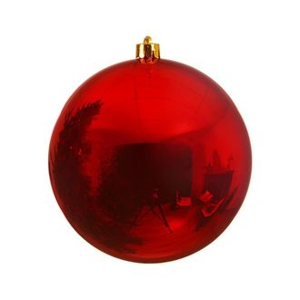 Kaemingk Christbaum-Kugeln rot gl&auml;nzend 140 mm Durchmesser 1 St&uuml;ck Kunststoff