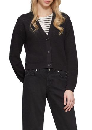 QS by s.Oliver Strickjacke mit Strukturmuster und Kn&ouml;pfen