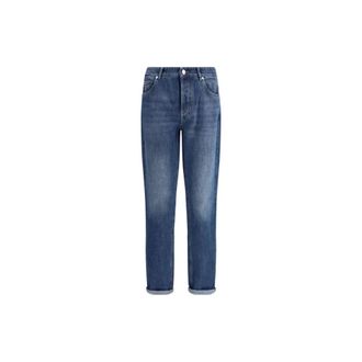 Brunello Cucinelli Jeans im geraden Schnitt mit mittlerer Leibh&ouml;he - - Jeans - Herren - Blau - XL