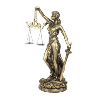 Generic Statue der Justitia aus Kunstharz - Dame mit verbundenen Augen und Schuppen, feminine Gesetzesfigur, dekoratives Tischornament | Hochwertige Gerechtig