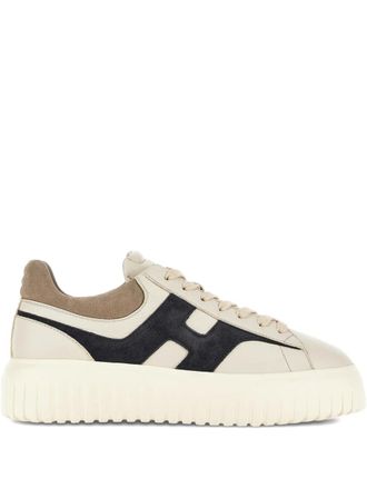 Hogan H-Stripes Sneakers mit Plateausohle - Nude