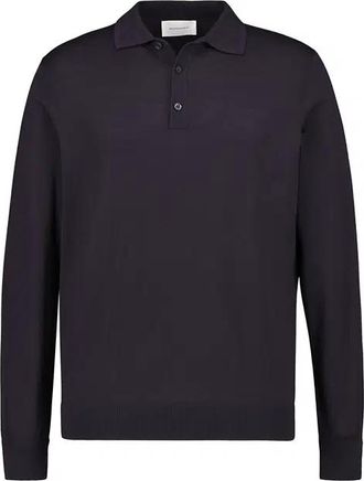 Baldessarini Herren Pullover blau Merinowolle unifarben