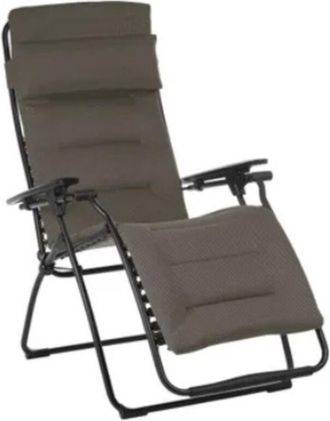 Lafuma Mobilier Lafuma Mobilier - Gepolsterte Zero-Gravity-Relaxliege-Garten - Futura - AirComfort - Braun Taupe