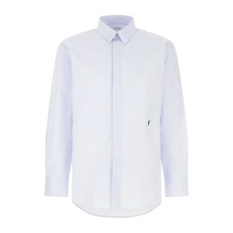 Ferragamo Gestreiftes Baumwollhemd - - Shirts - Herren - Mehrfarbig - S