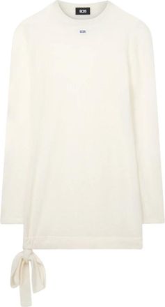 GCDS Gcds - Robe en maille Webnet - Femme - Robes - Beige - Taille: 36 FR