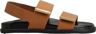 Tod's Femme, Chaussures, Brun, Taille: 39 EU Footbed+Gomma 68K Fasce Term.Met Sandal