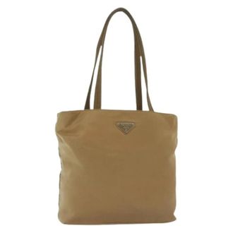 Prada Pre-owned Nylon sacs-prada - Femme - Pre-owned - Beige - Taille: ONE Size