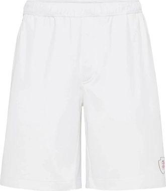 Brunello Cucinelli Homme, Shorts, Blanc, Taille: S Bermuda Interlock Coton