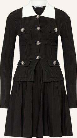Self Portrait Self-Portrait Strickkleid Mit Schmucksteinen schwarz