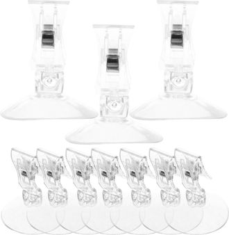 Artibetter 10 St&uuml;ck Teiliges Saugnapf Duschvorhang Clips aus Robustem Kunststoff Winddicht und Wasserabweisend Einfache Montage ohne Werkzeug Kompakte f&uuml;r Badezi