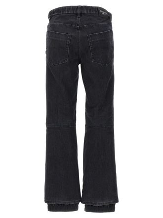 Balenciaga Womens Black Cotton Flared Jeans Clothing