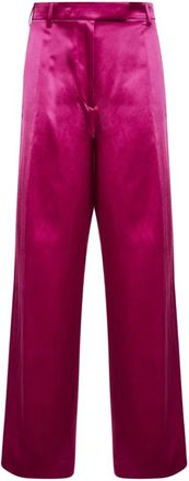 Dries Van Noten Femme, Pantalons, Rose, Taille: 38 FR Pantalon large pliss&eacute;