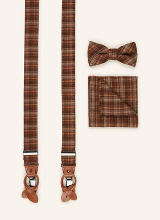 Prince Bowtie Prince Bowtie Set: Hosentr&auml;ger, Fliege Und Einstecktuch braun