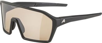 Alpina RAM Q-LITE V - Verspiegelte, Kontrastverstärkende & Beschlagfreie Sport- & Fahrradbrille Mit 100% UV-Schutz Für Erwachsene, black matt