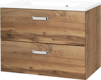 Casa home24 Waschtisch I 70cm Braun/Wotaneiche Dekor