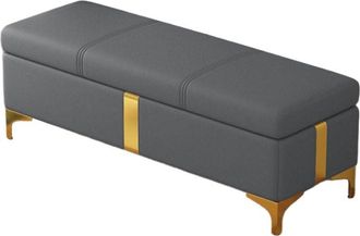 Generic Ottomane Mit Stauraum F&uuml;r Schlafzimmer Sitzbank Gepolsterter Stauraum Ottomane Mit Sicherheitsscharnier Rechteckig Extra Lange Aufbewahrungsbank F&uuml;r D