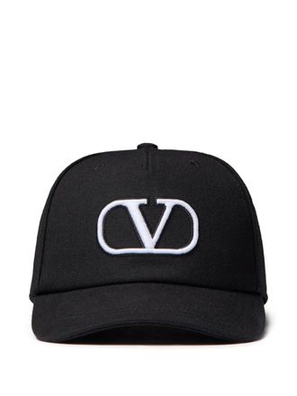 Valentino Garavani casquette &agrave; d&eacute;tail Vlogo - Noir