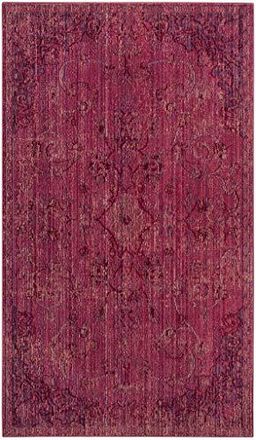 Safavieh Boho Teppich für Wohnzimmer, Esszimmer, Schlafzimmer - Valencia Collection, Kurzer Flor, Rot und Rot, 91 X 152 cm