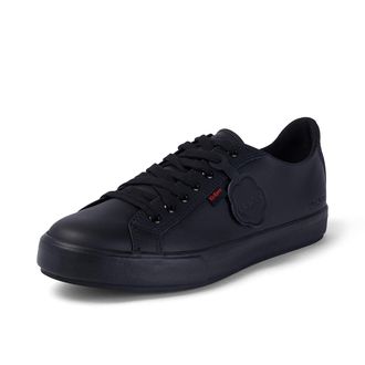 Kickers Black Leather Tovni Lacer Trainers-UK 6