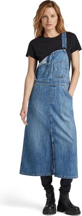 G-Star G-Star RAW Damen Midi Dungaree Kleid, Blau (Faded Cliffside Blue D24351-D536-G326), XXS