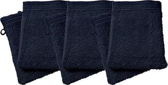 Univers D&eacute;cor Lot de 2 ou 6 Gants de Toilette Spa 15 x 21 cm / 400 GR/m&sup2; (6, Bleu Nuit)