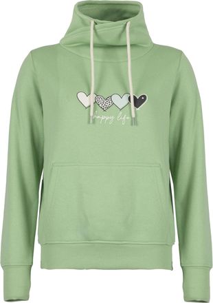 Roadsign Damen Sweatshirt Tube mit positiver Botschaft f&uuml;r entspannte Freizeitlooks gr&uuml;n, 2XL