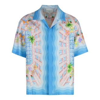 Casablanca Homme, Chemises, Multicolore, Taille: S Chemise en soie avec impression Le Plongeon