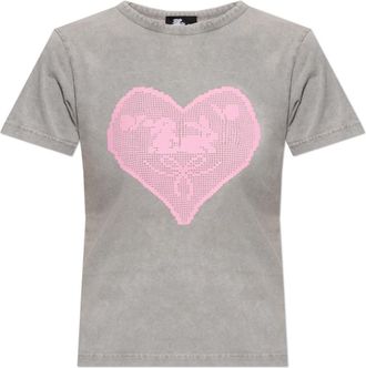 Carne Bollente Femme, Tops, Gris, Taille: 36 FR Lapins & Lace T-Shirt