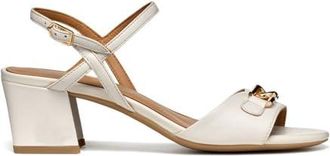 Geox Womens D New Eraklia 50 Heeled Sandal, Lt Sand, 37.5 EU