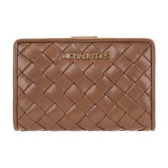 Michael Kors Woven Leather Wallet - - Accessories - Damen - Braun - ONE SIZE
