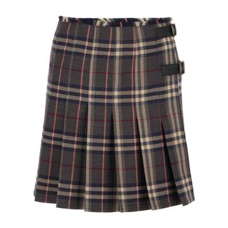 Burberry Eleganter Seidenschal Gonne - - Skirts - Damen - Mehrfarbig - 2XS