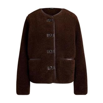 Ralph Lauren Veste en fausse fourrure shearling - Femme - Vestes - Brun - Taille: 38 FR