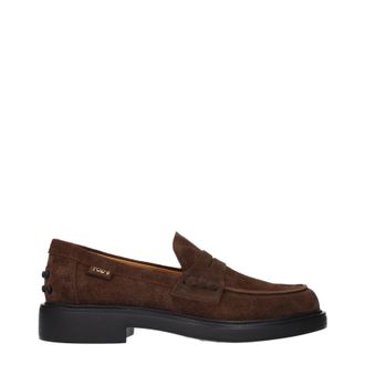 Tod's Chez Tods Mocassins Femme Camouflage Marron Et Blanc