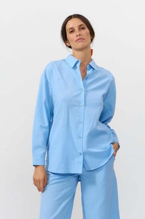 Suite13lab Damen vegan Hemd Ter Hellblau