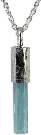 Parts Of Four sterling silver Talisman Aquamarine necklace - Argent