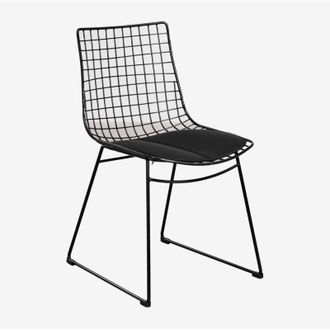 Sklum Chaise de salle &agrave; manger en acier Renee SKLUM Noir