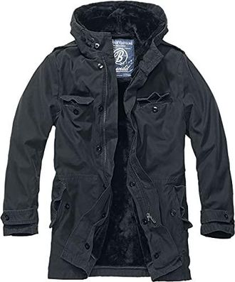 Brandit Parka Homme Manteau dhiver noir 4XL 100% Coton Regular/Coupe standard