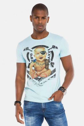 Cipo & Baxx T-Shirt T-Shirts mit Baby Pirat und Label-Details, CT-485