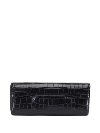 Toteme Clutch mit Kroko-Pr&auml;gung - Schwarz