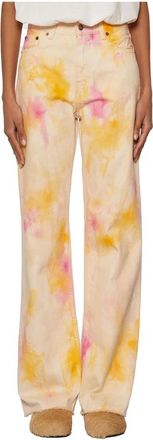 Haikure Femme, Jeans, Multicolore, Taille: W26 Tie-Dye Wide Leg Denim Jeans