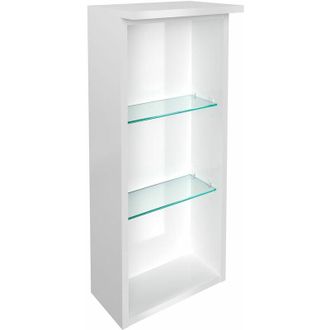 Fackelmann Oxford Regal oben 30cm - Weiß Hochglanz