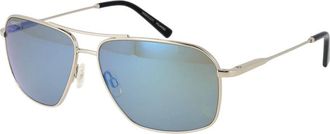 Serengeti Eyewear Homme, Accessoires, Bleu, Taille: ONE Size Lunettes de soleil aviateur en m&eacute;tal