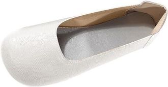 Generic Chaussures &agrave; enfiler d&eacute;contract&eacute;es &agrave; bout rond pour femme - &Eacute;l&eacute;gantes - Couleur unie - L&eacute;g&egrave;res et confortables - Large largeur - Ballerines plates pou