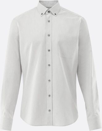 van Laack Gestreiftes Oxford-Hemd mit Button-Down-Kragen